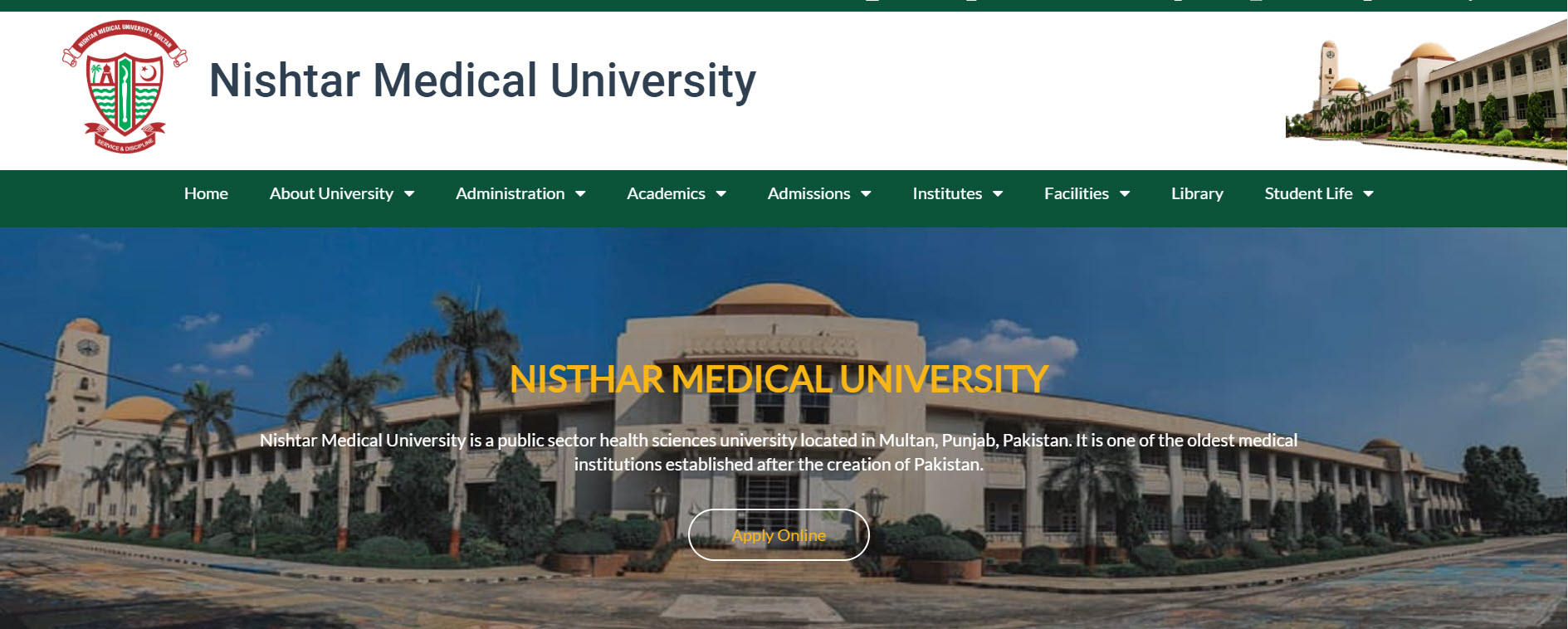 Nishtar Medical College Admission 2025 - MBBS.Com.Pk